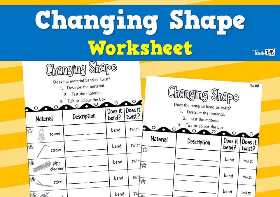 Changing Shape - Worksheet :: Teacher Resources and Classroom Games :: Teach This